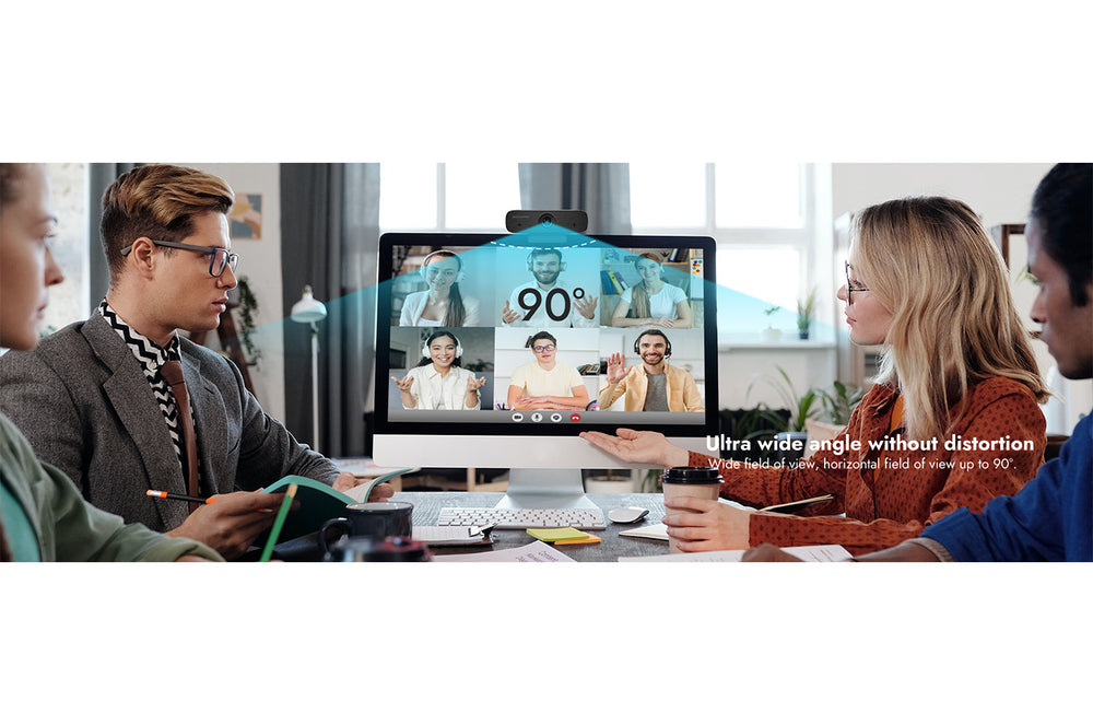 Rocware RC19 USB Camera with built-in privacy shelter and two streamin ...