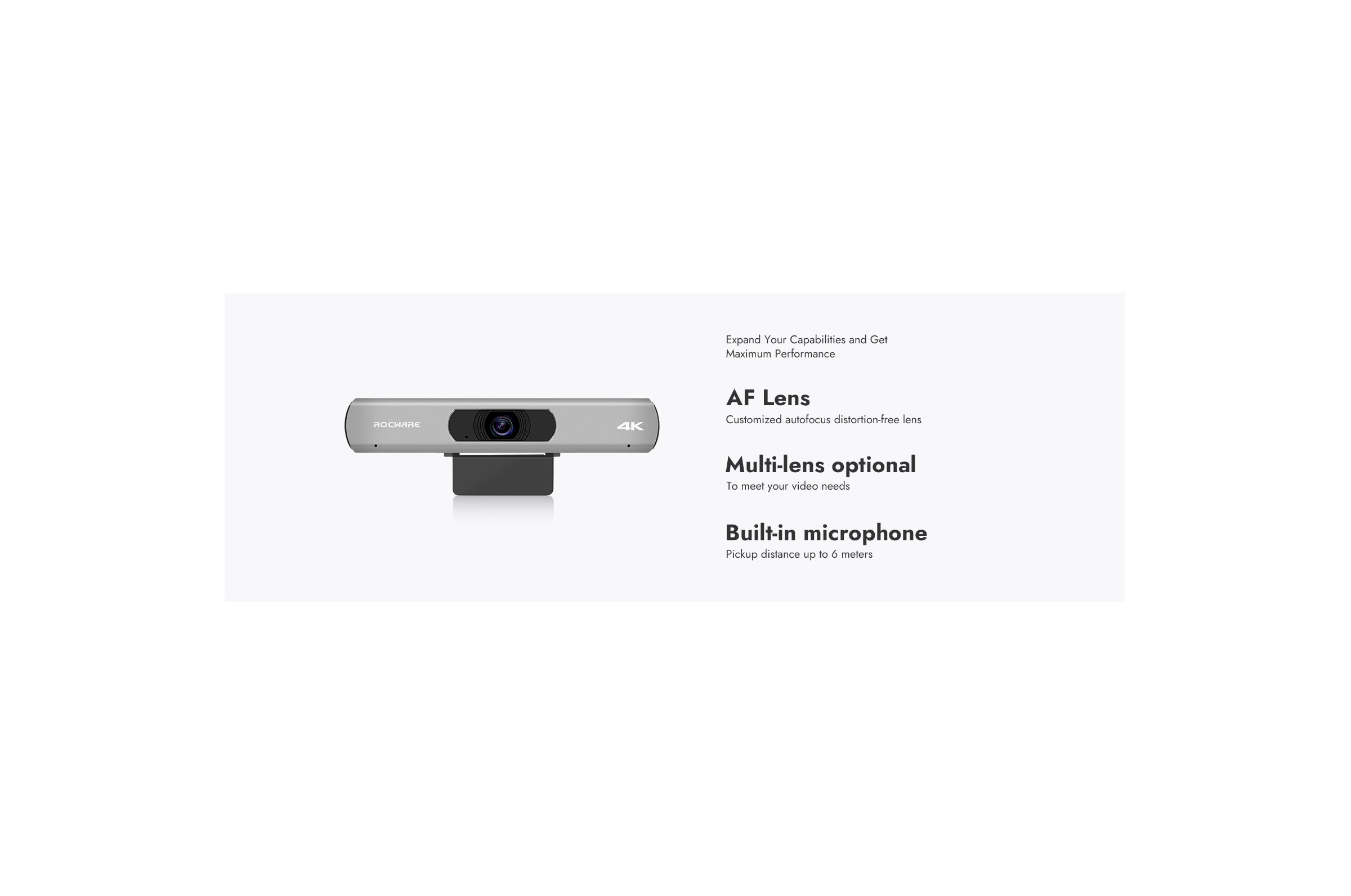 Rocware RC17 4K USB Camera with AI tracking, speaking tracking and aut ...